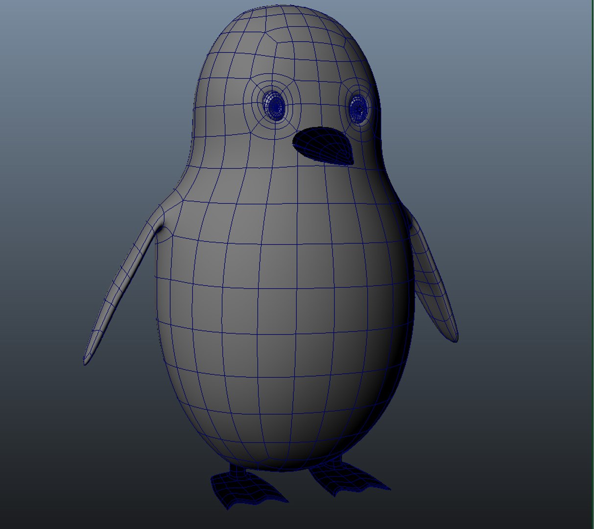 3d model of cute penguin