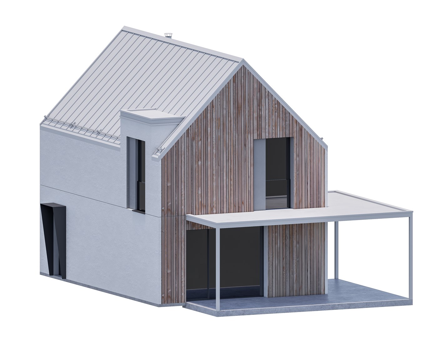 Family House 26 - Created With Fully Parametric Revit Families Model ...