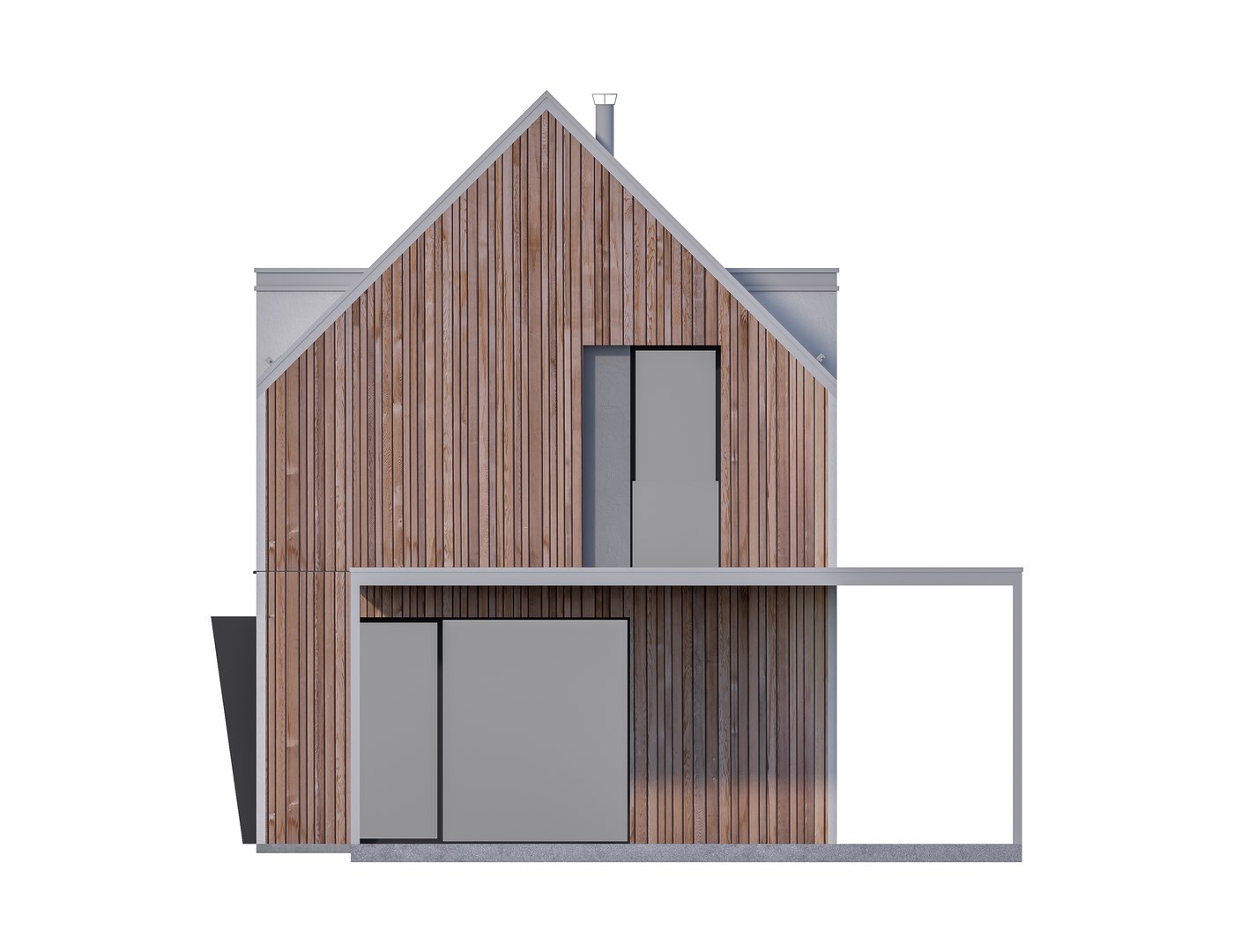 Family House 26 - Created With Fully Parametric Revit Families Model ...