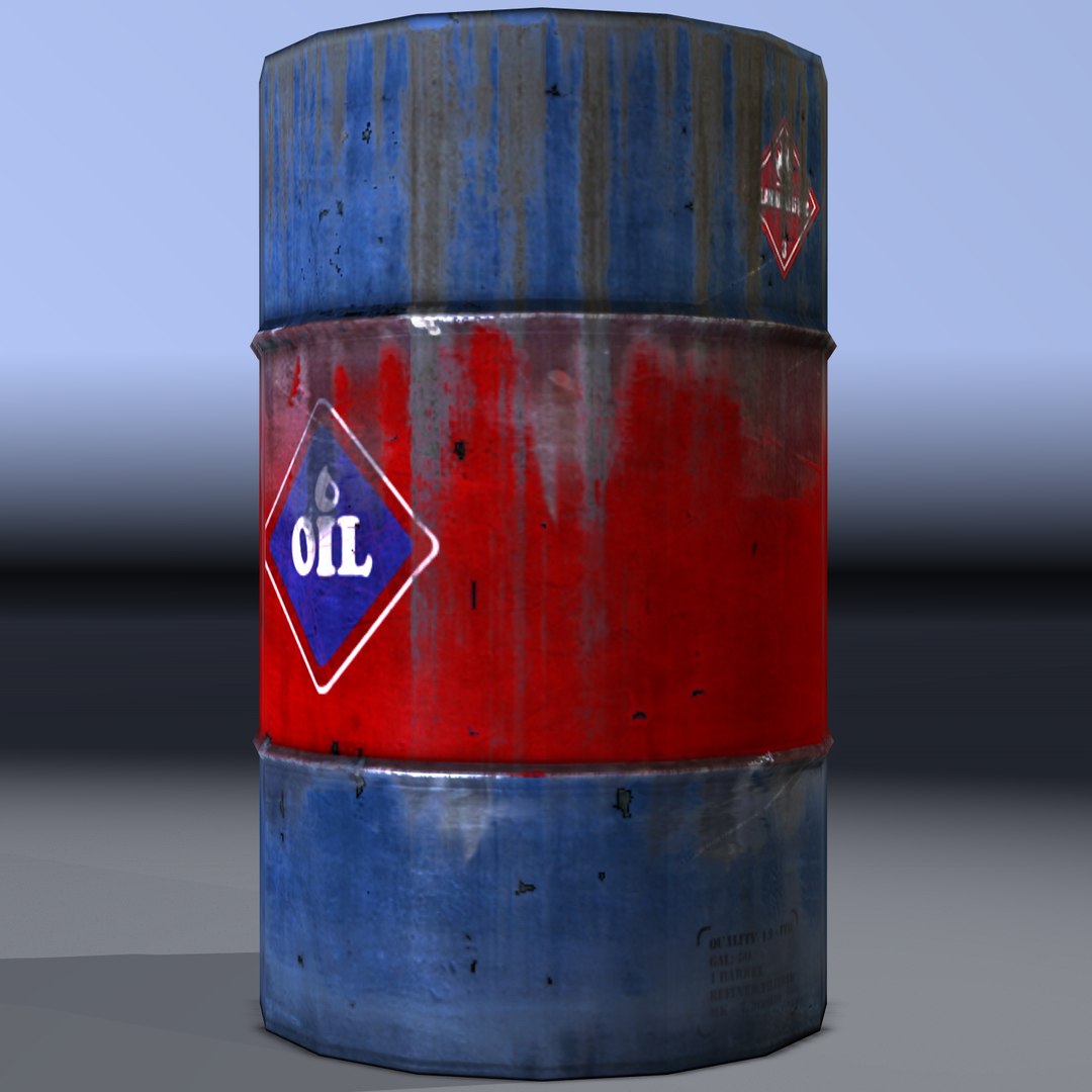 3d Industrial Drum Barrel Oil Model