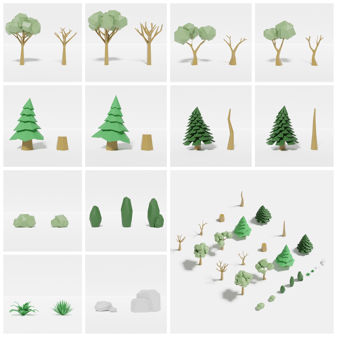 3D Trees Plants Model - TurboSquid 1699616