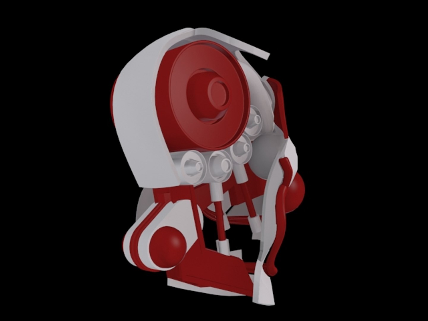 Mechanical Robot Clown Head 3d Max