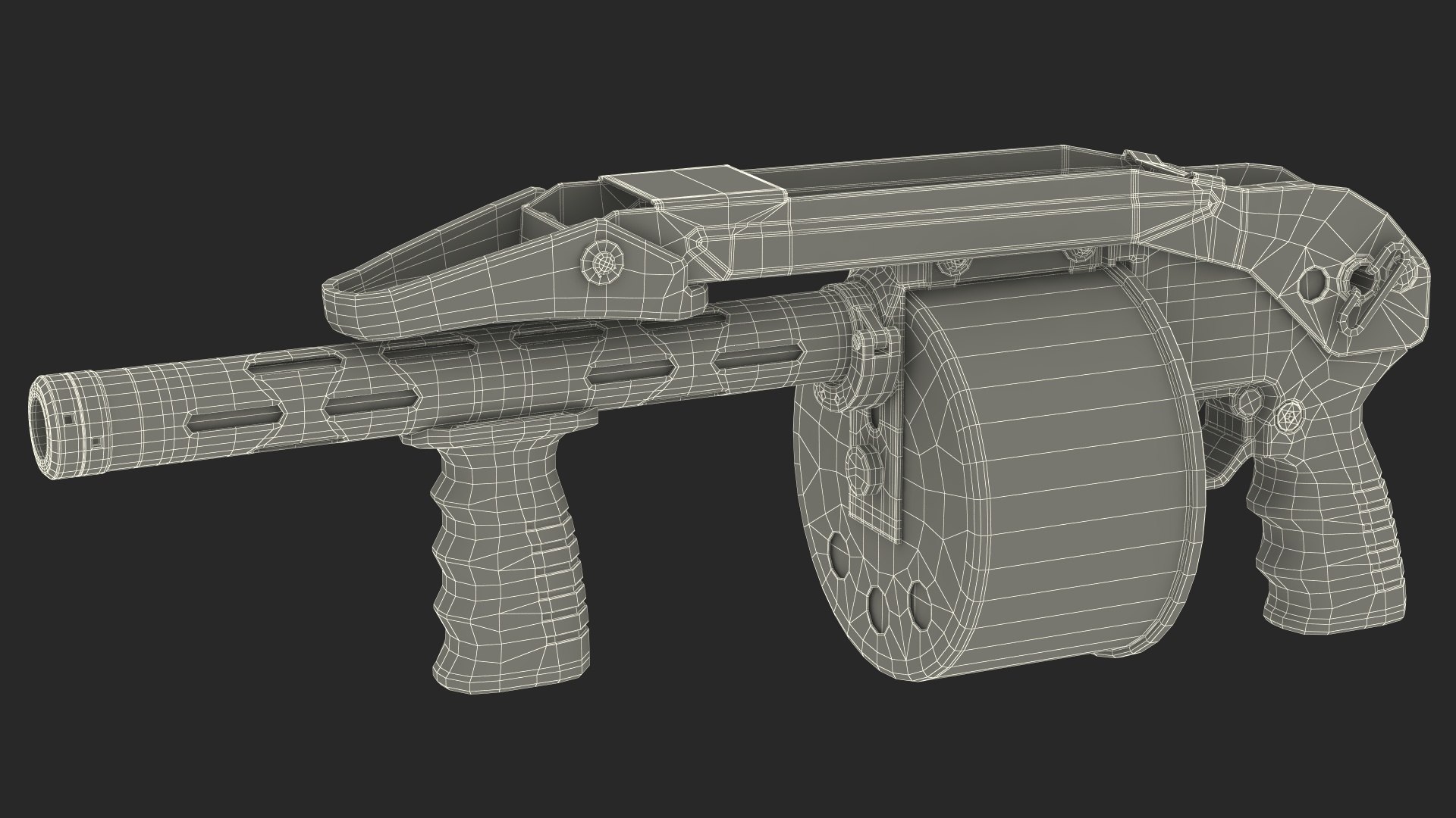 3D model Sentinel Arms Striker-12 with Folded Butt - TurboSquid 2157007