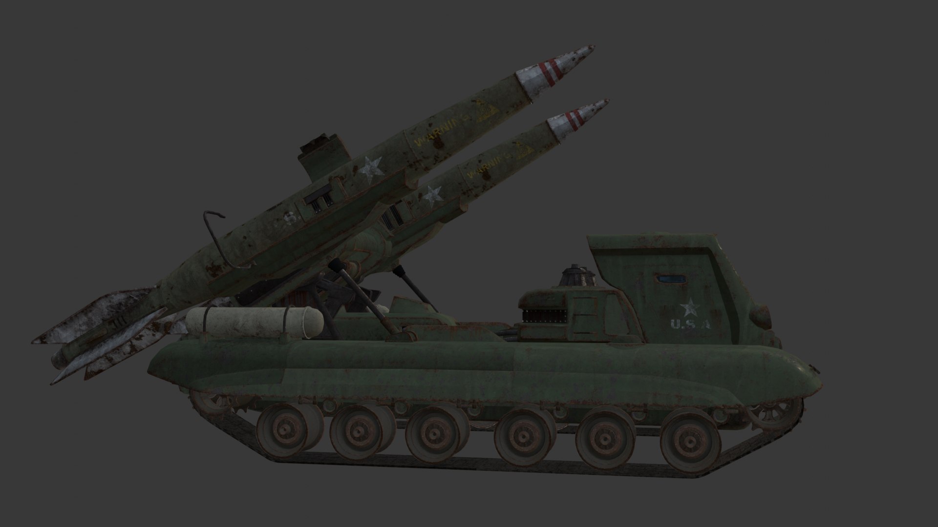 3D Missile Tank WW2 Model - TurboSquid 2257633