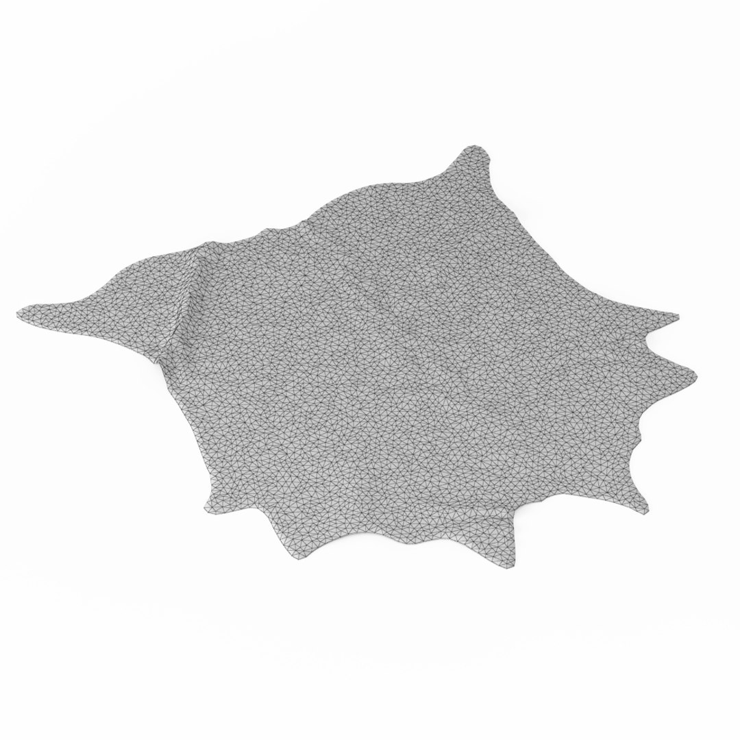 3D Model Wool Leather Cowhide Rug - TurboSquid 1535635