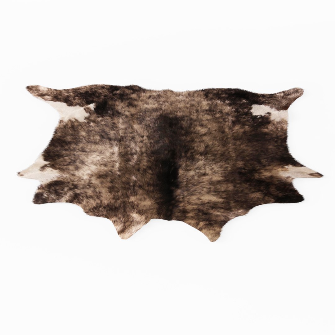 3D Model Wool Leather Cowhide Rug - TurboSquid 1535635