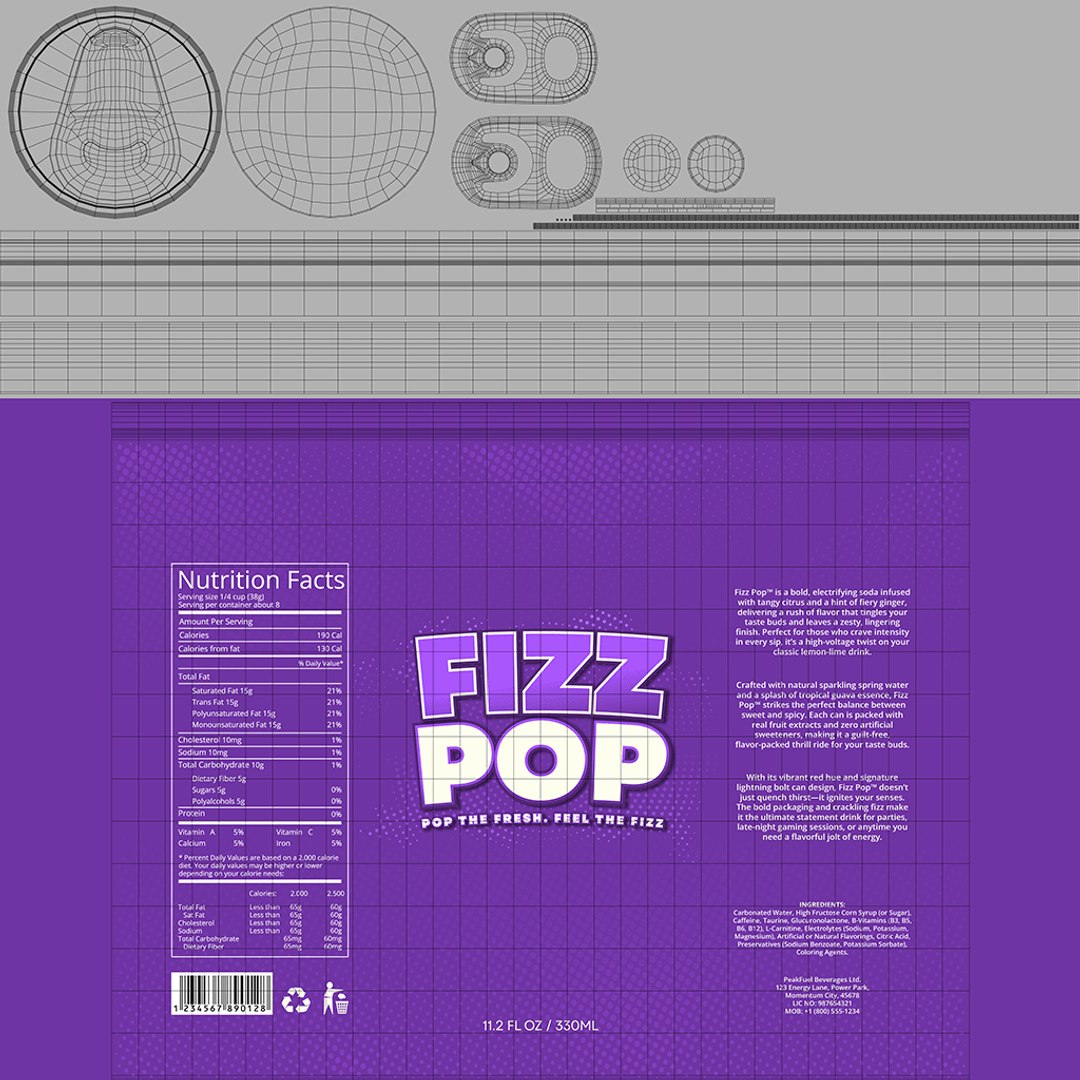 3D Sleek Soda Can With Droplets 330ml V2 - TurboSquid 2443510
