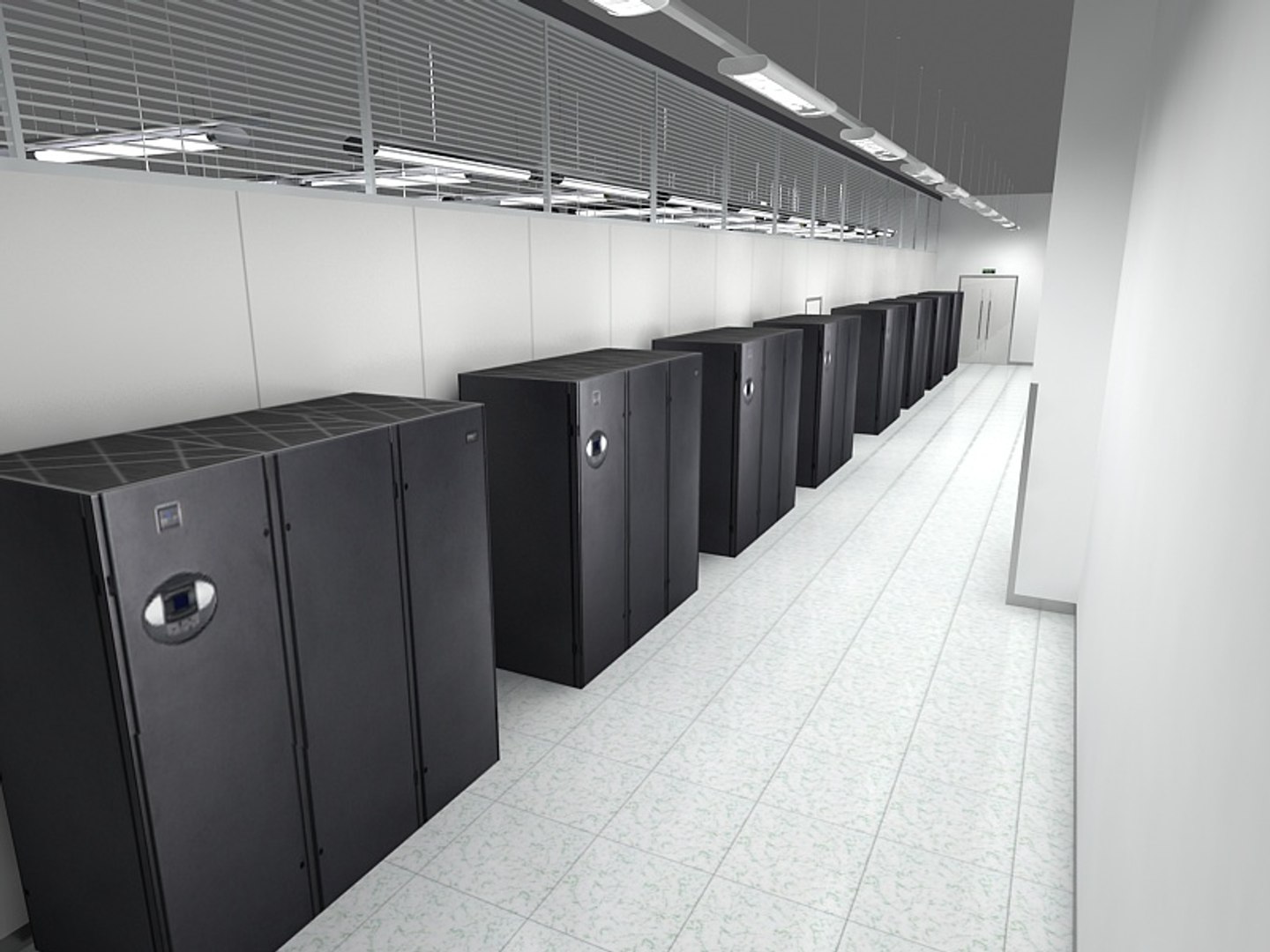 3D computer server room model - TurboSquid 1393476