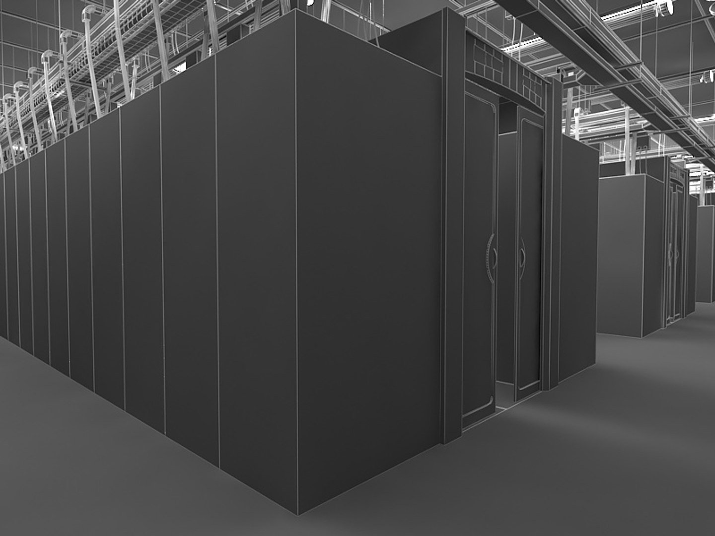 3D computer server room model - TurboSquid 1393476