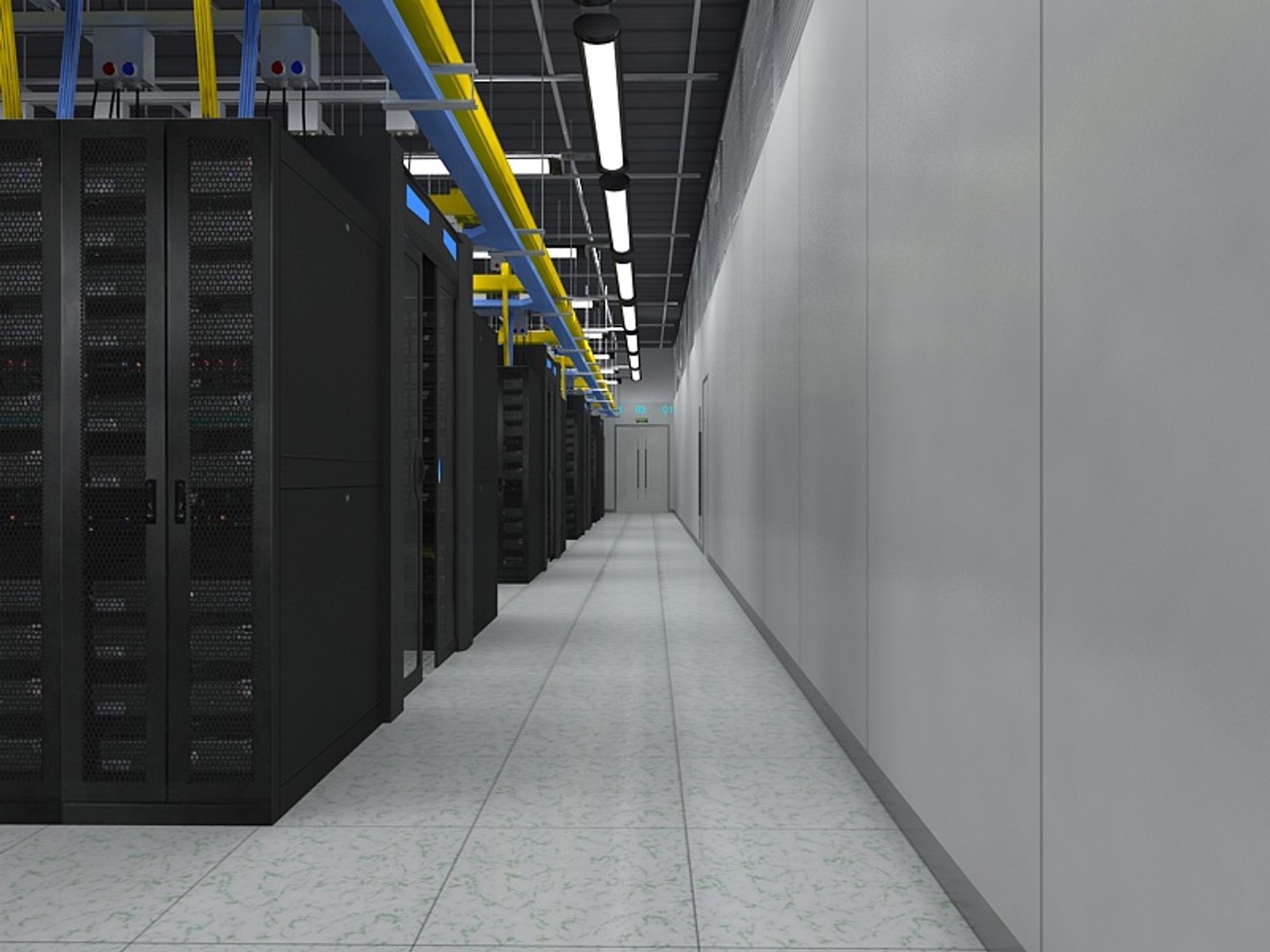 3D Computer Server Room Model - TurboSquid 1393476