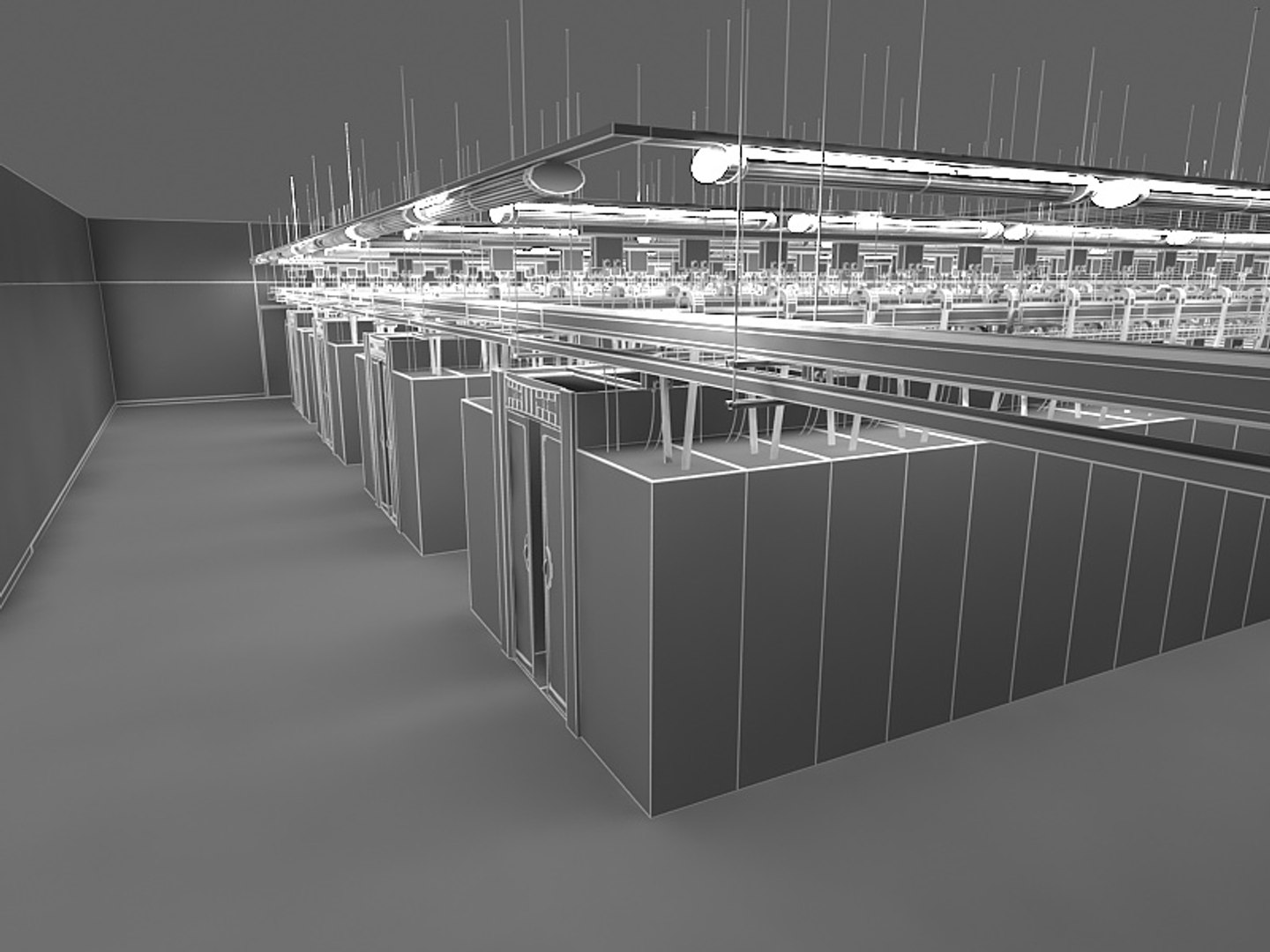 3D computer server room model - TurboSquid 1393476
