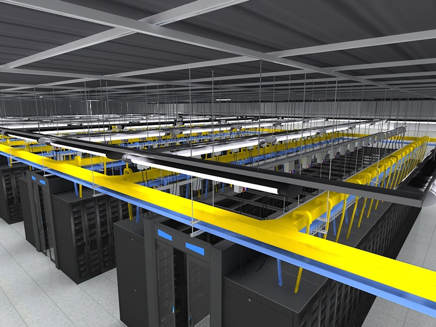 3D Computer Server Room Model - TurboSquid 1393476