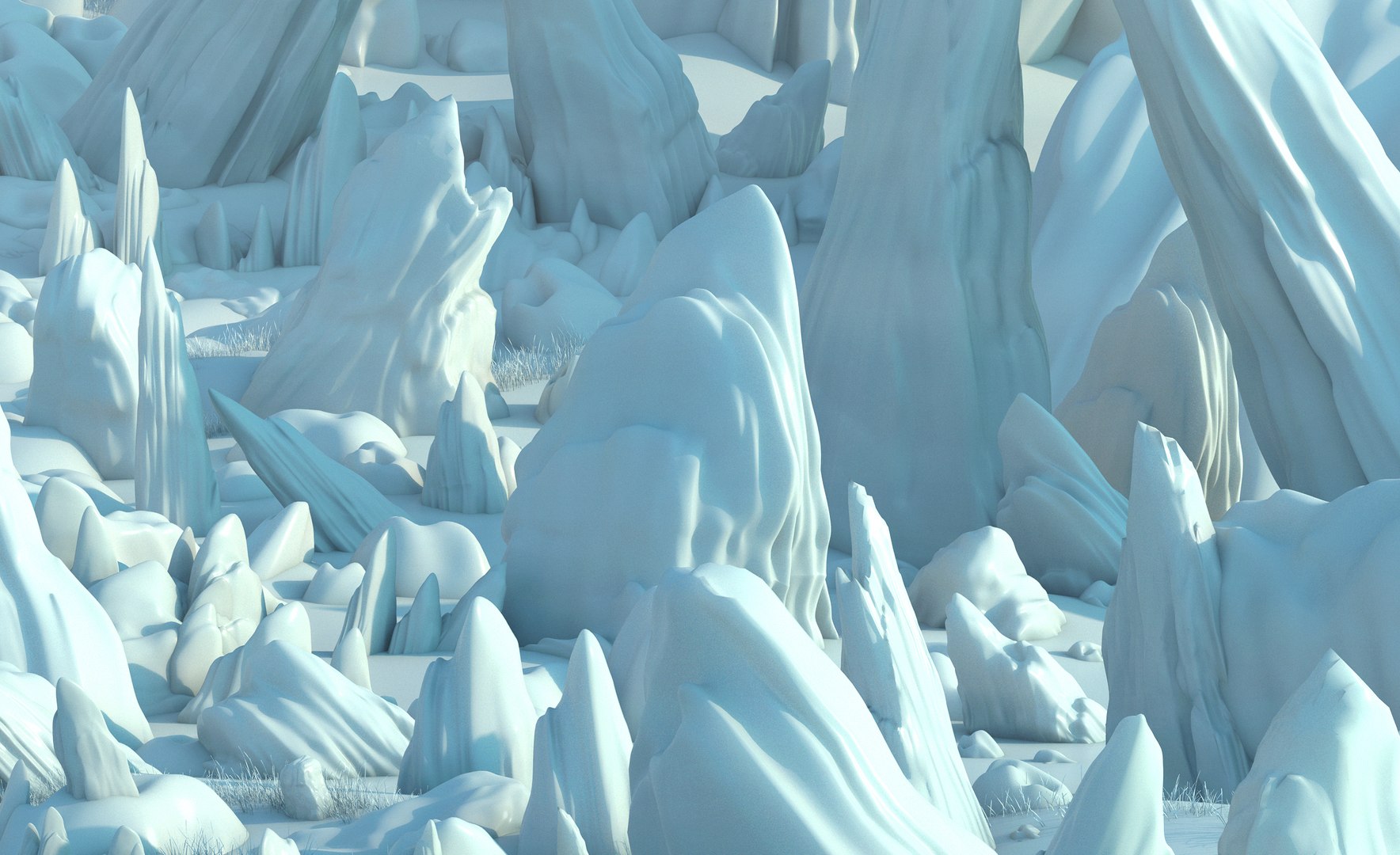 3D Winter Iceberg Road Environment - TurboSquid 1777319