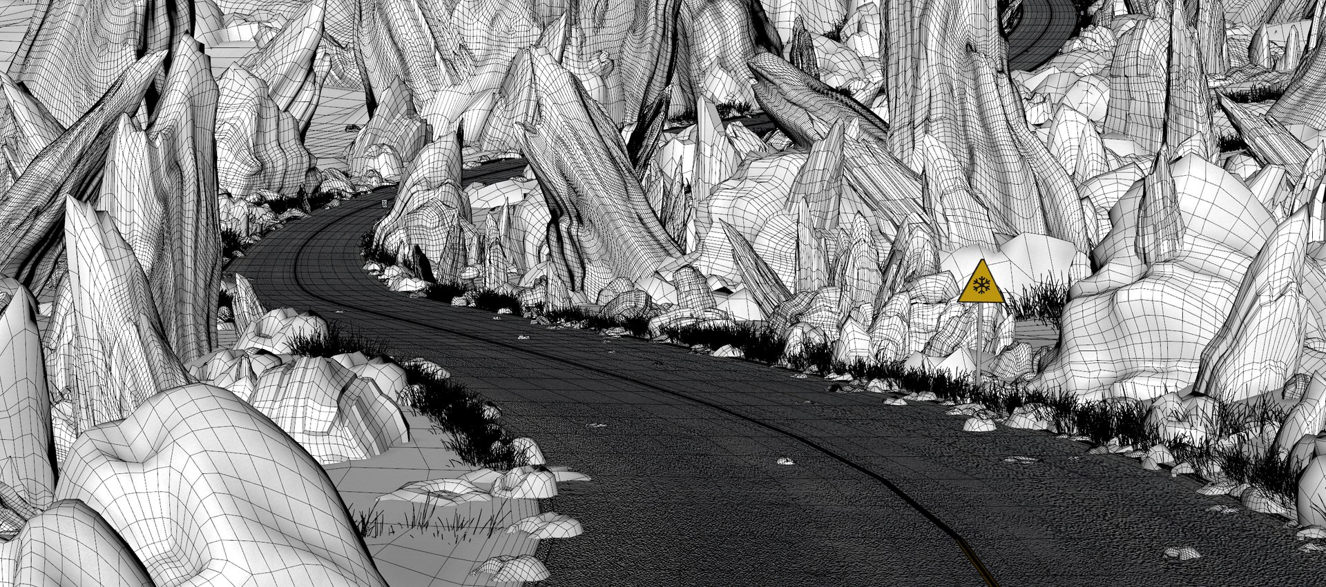 3D Winter Iceberg Road Environment - TurboSquid 1777319