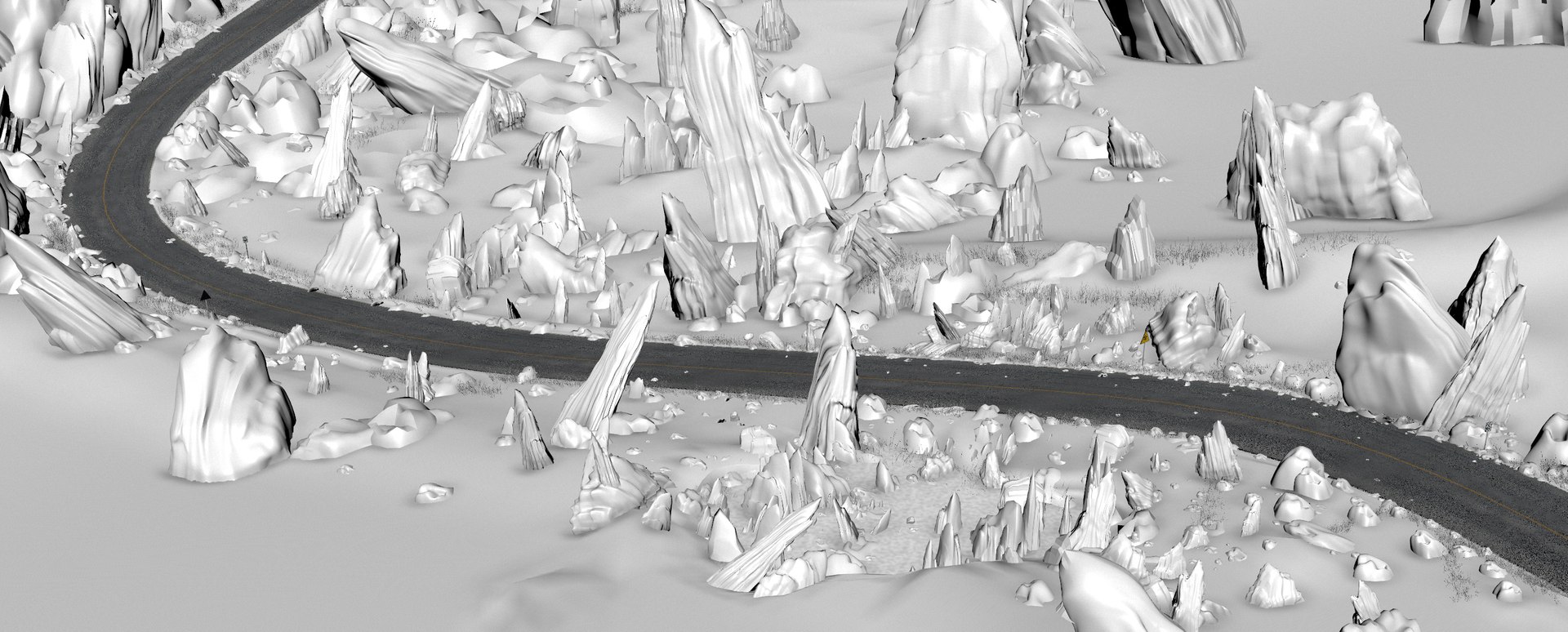 3D Winter Iceberg Road Environment - TurboSquid 1777319
