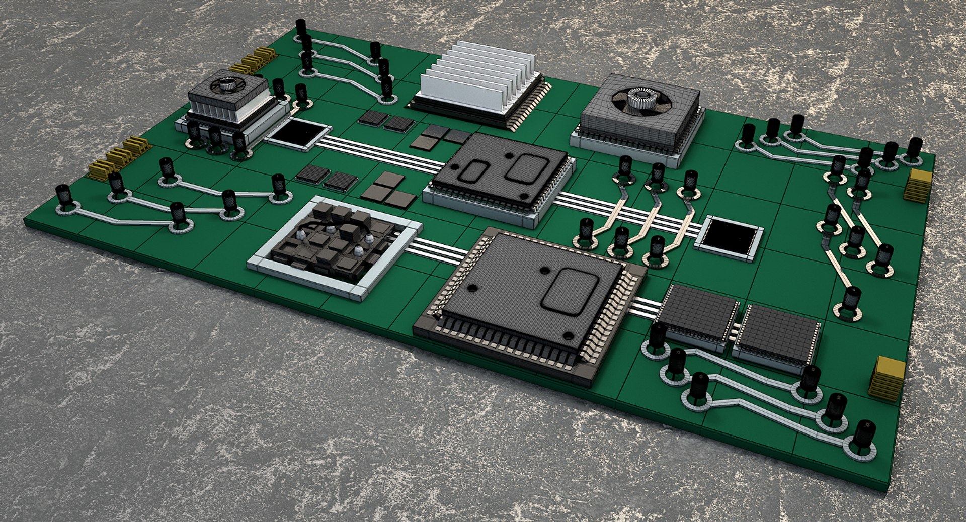 Designs Circuit Board 3D - TurboSquid 1239366