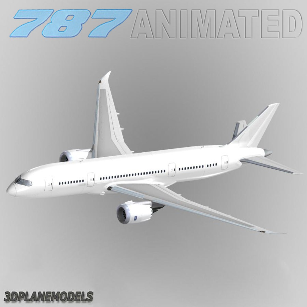 B787-8 Generic White 3d 3ds