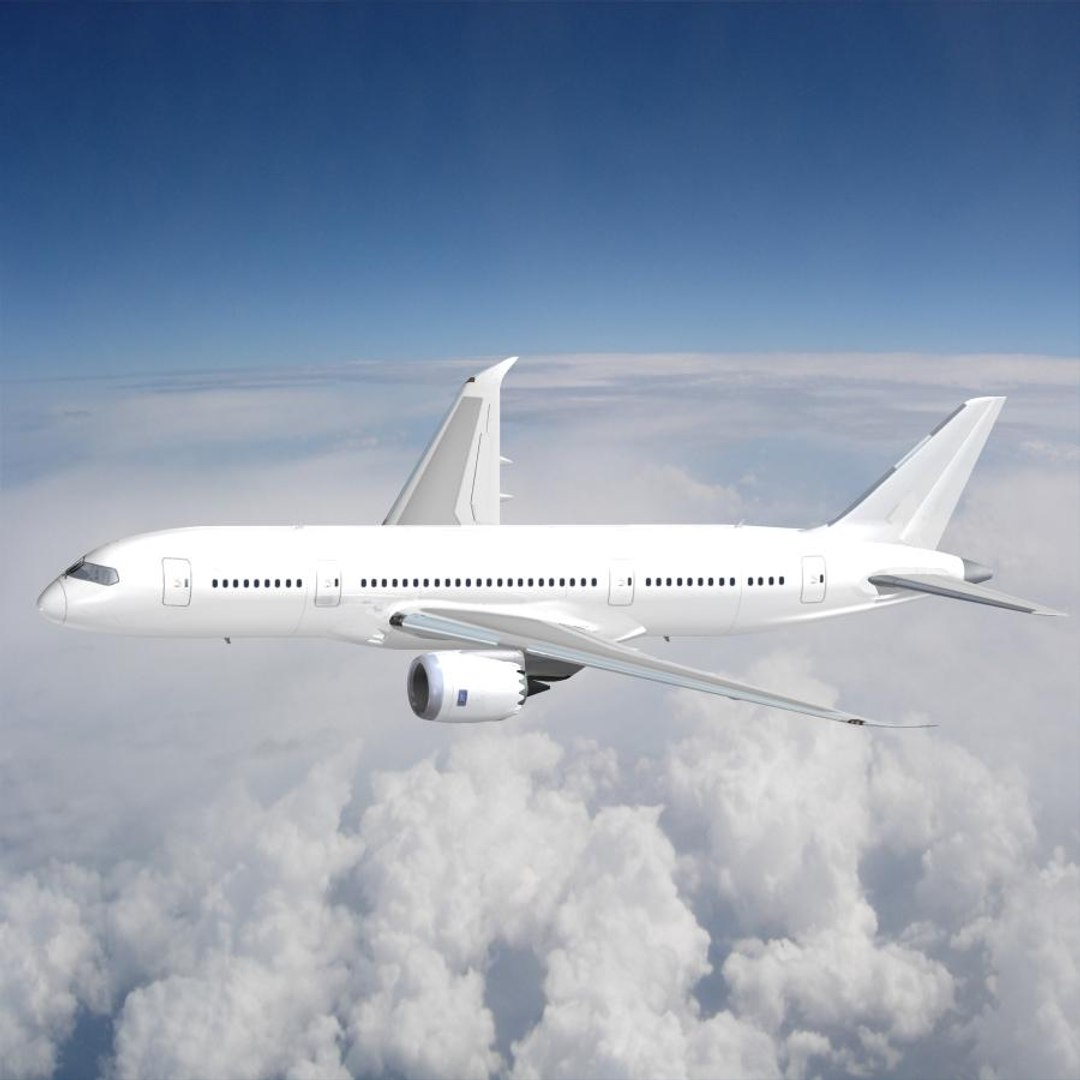 B787-8 Generic White 3d 3ds