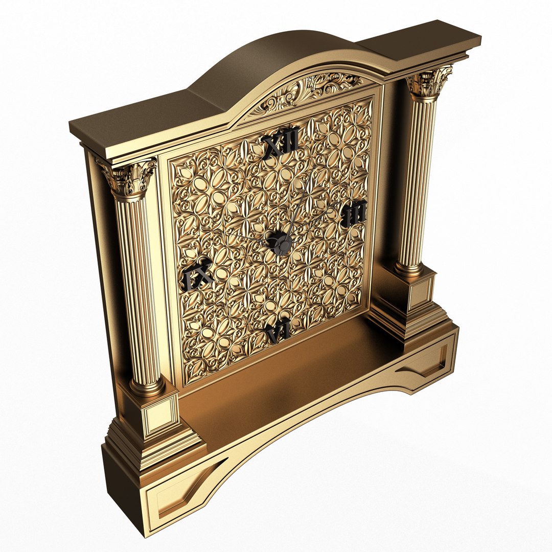Classic Clock 016 Gold 3D Model - TurboSquid 2137881