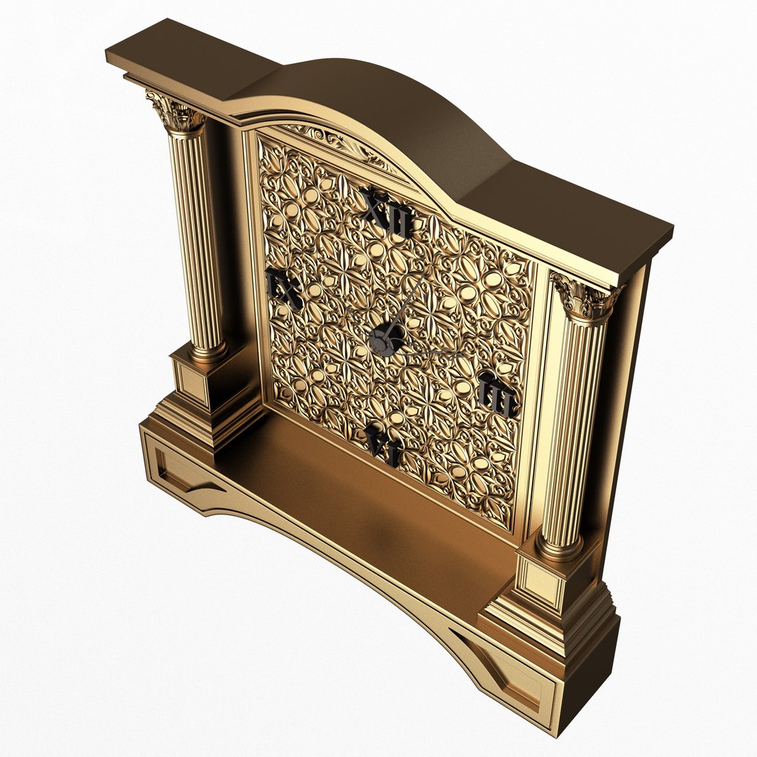 Classic Clock 016 Gold 3D Model - TurboSquid 2137881