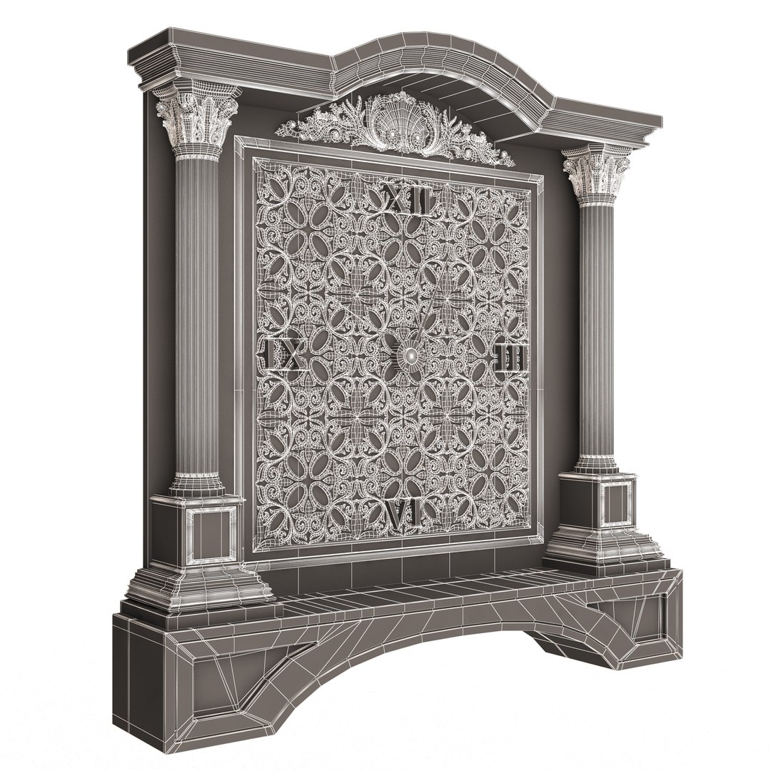 Classic Clock 016 Gold 3D Model - TurboSquid 2137881