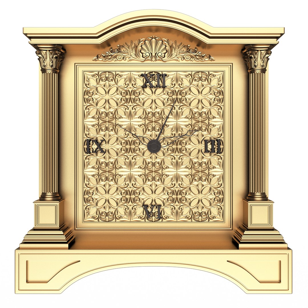 Classic Clock 016 Gold 3D Model - TurboSquid 2137881