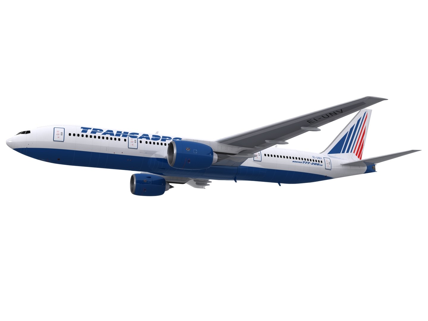 Aircraft Transaero 3d Obj