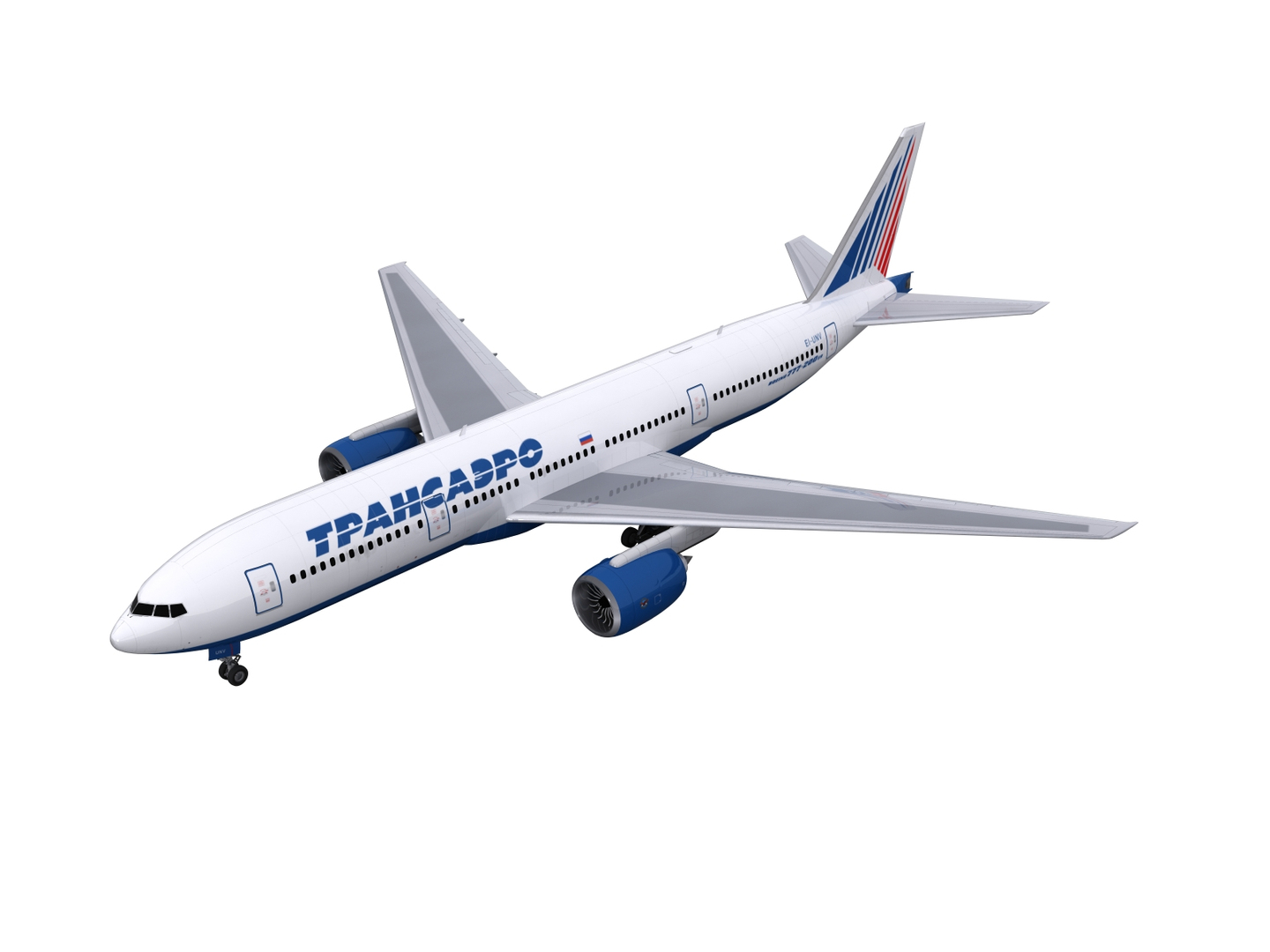 Aircraft Transaero 3d Obj