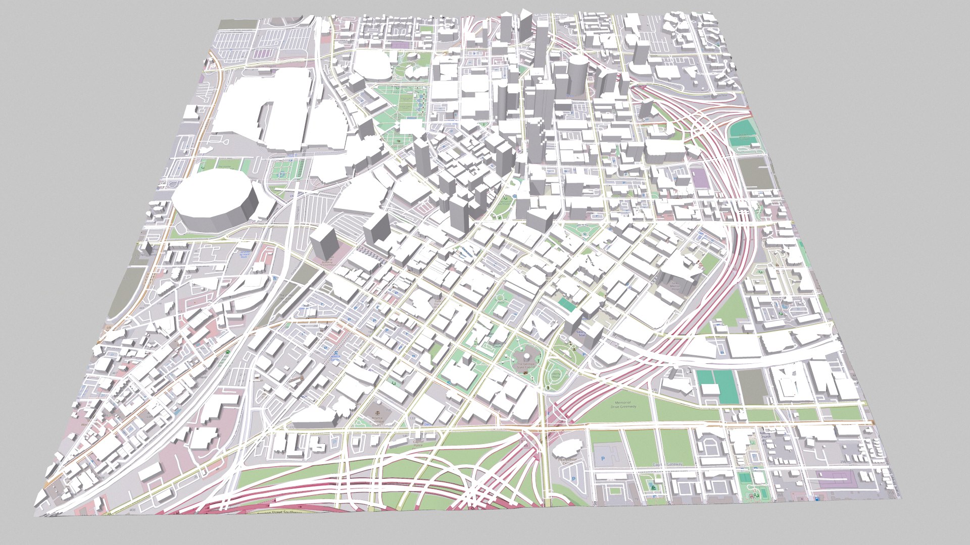 3D Cityscape Atlanta Georgia USA Model - TurboSquid 2208246