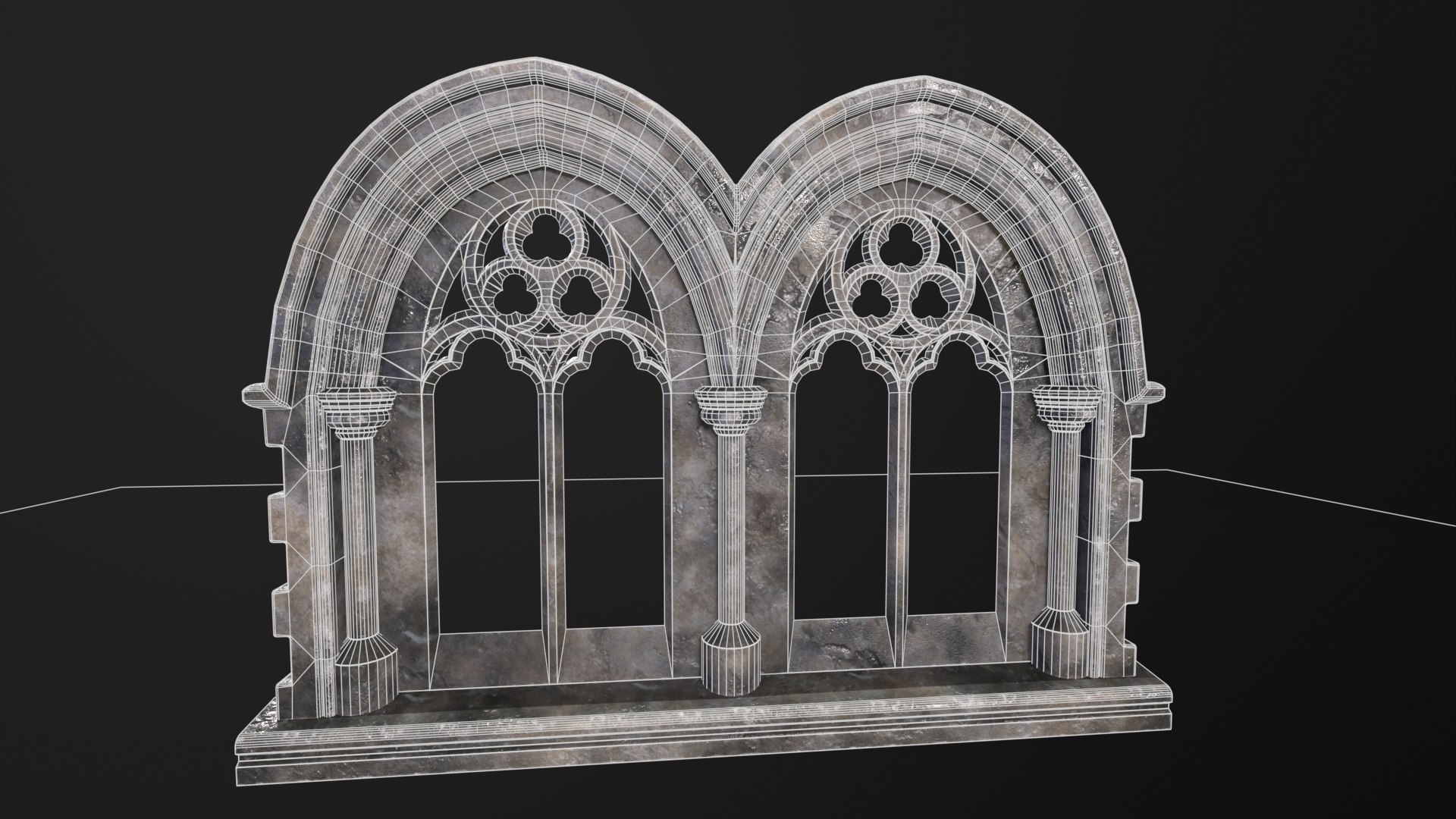 3D Gothic Modular Window - TurboSquid 2150182