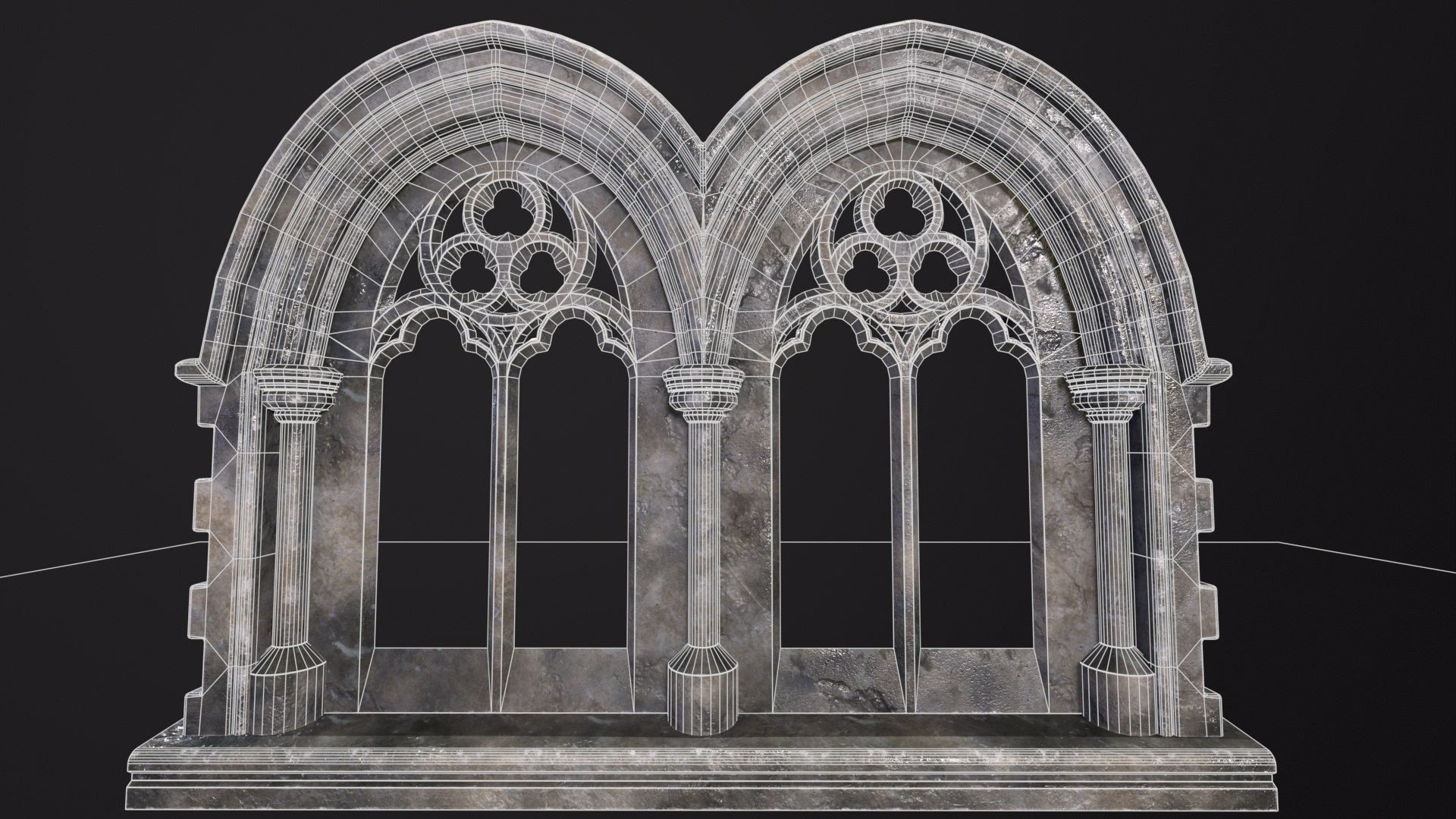 3D Gothic Modular Window - TurboSquid 2150182