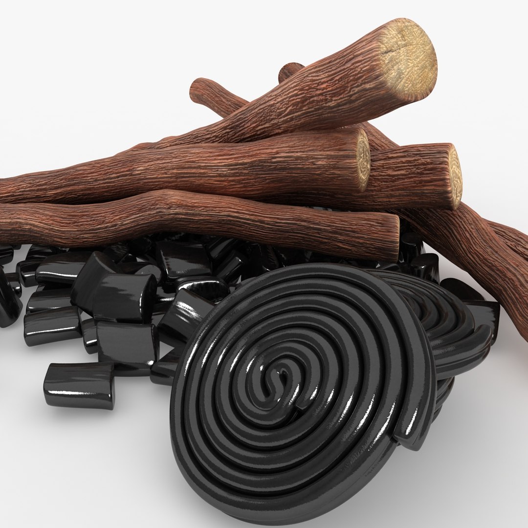 Licorice Candy Roots 3d Model