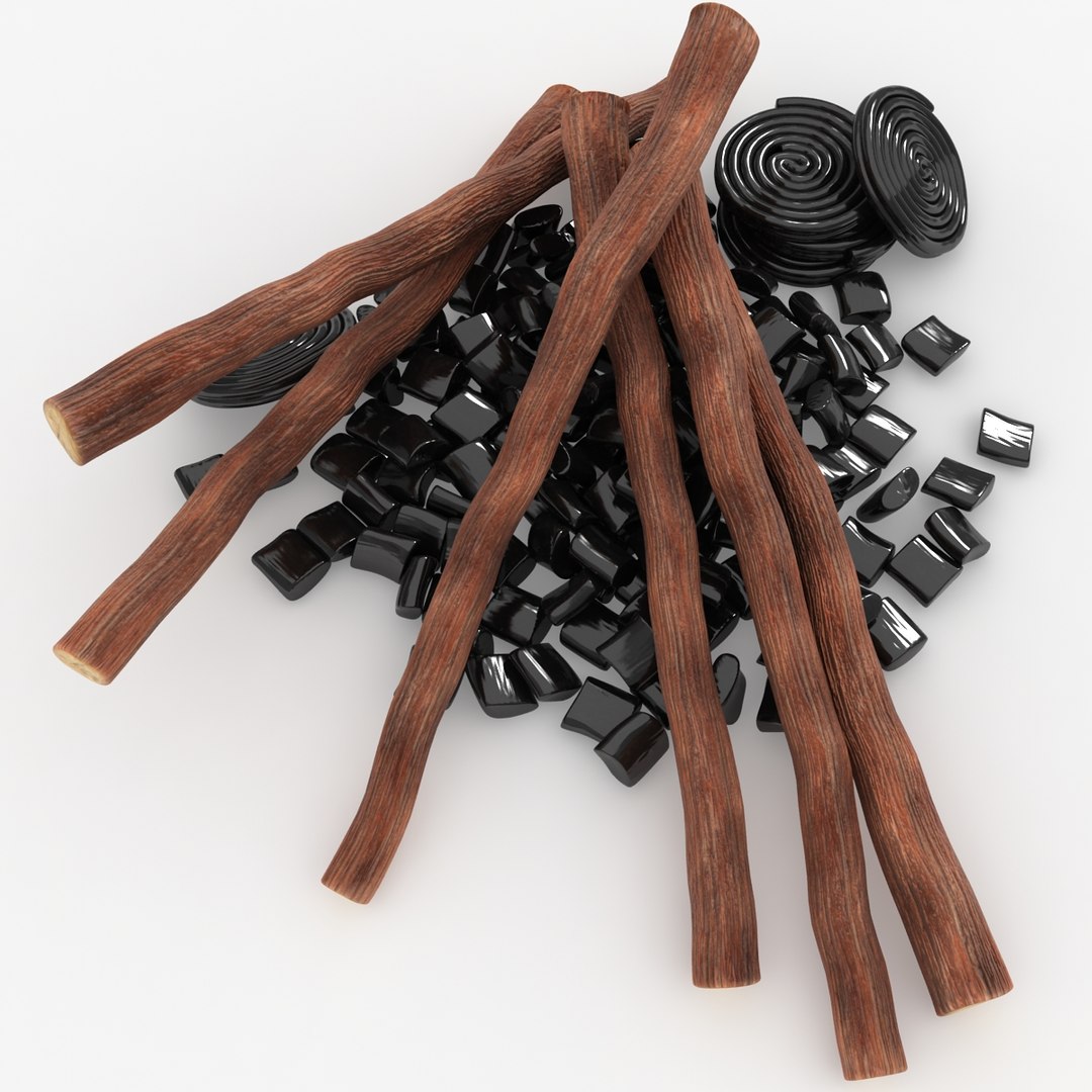 Licorice Candy Roots 3d Model
