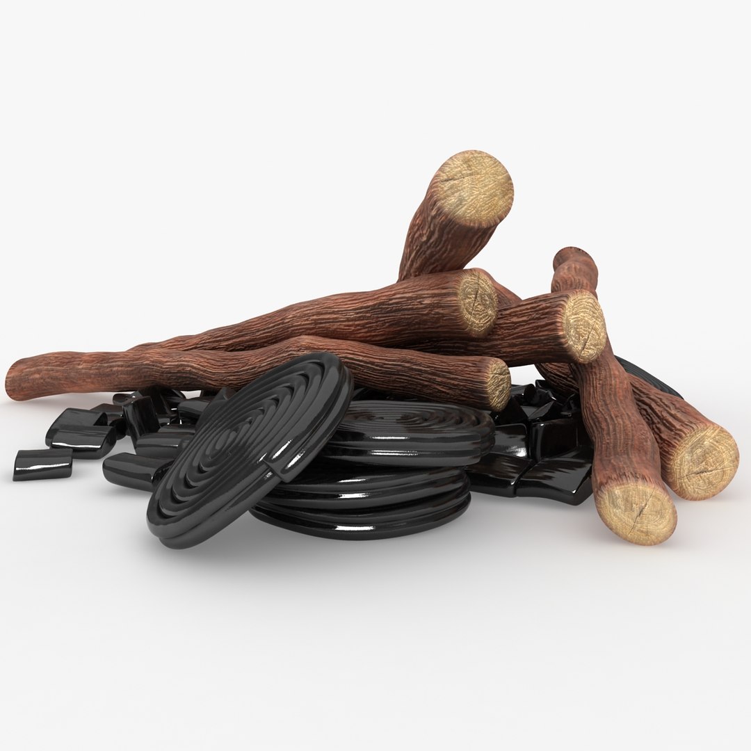 Licorice Candy Roots 3d Model