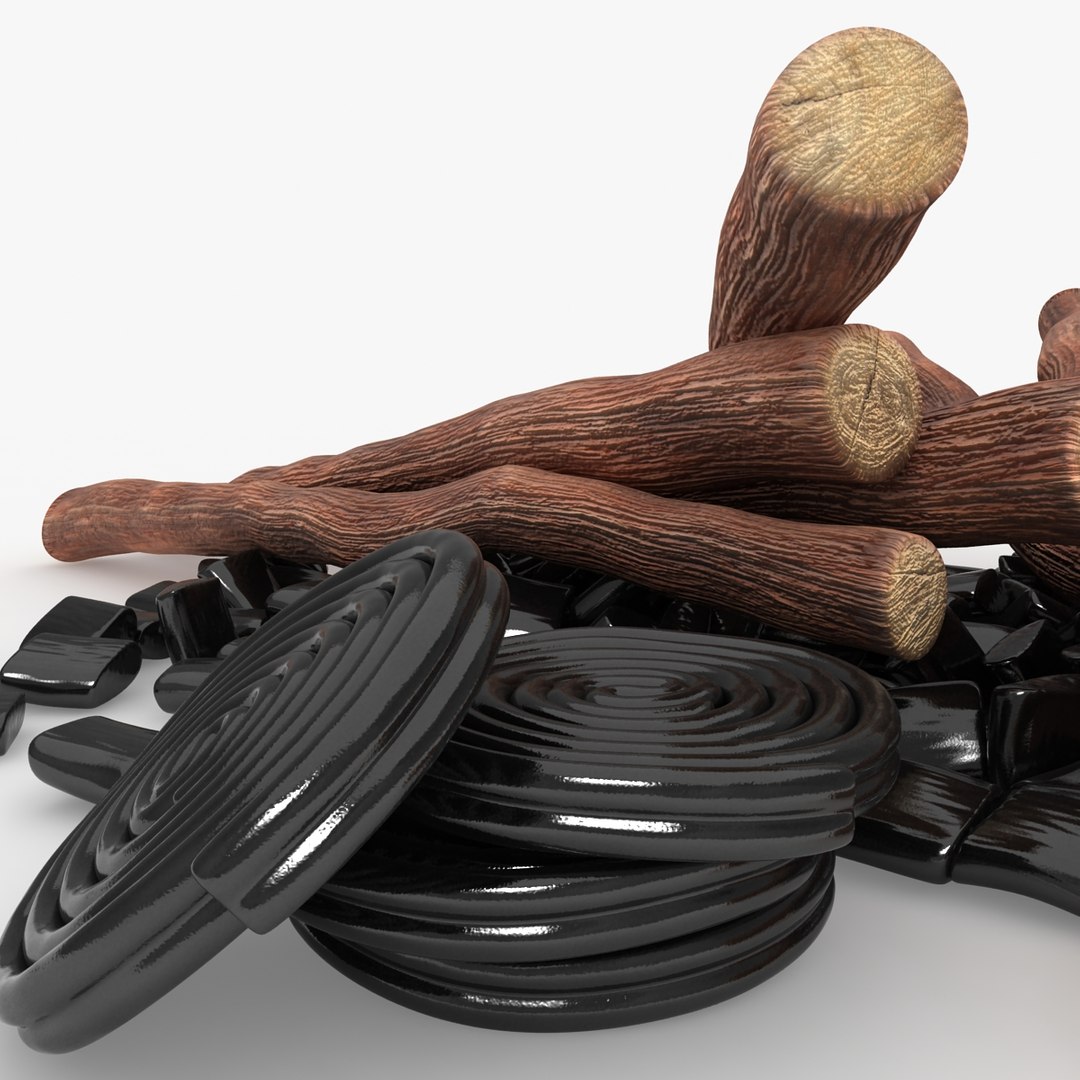 Licorice Candy Roots 3d Model