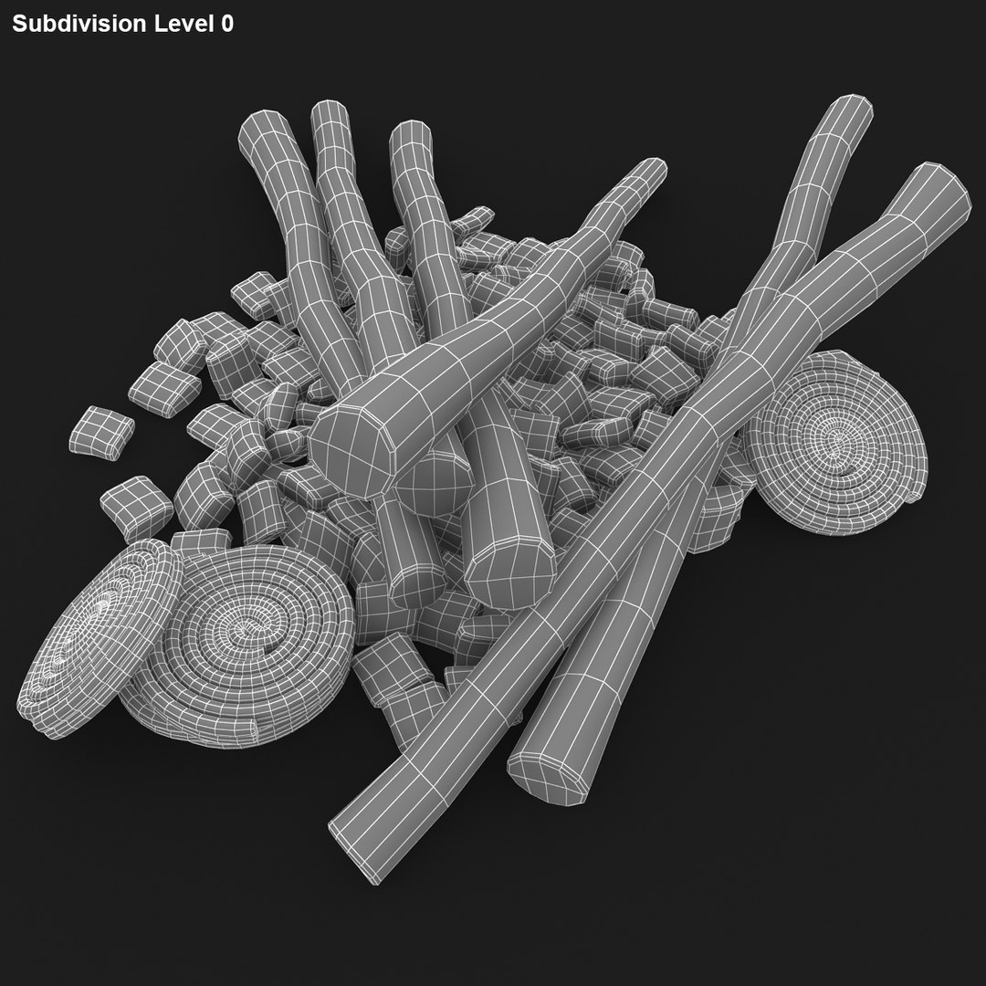 Licorice Candy Roots 3d Model