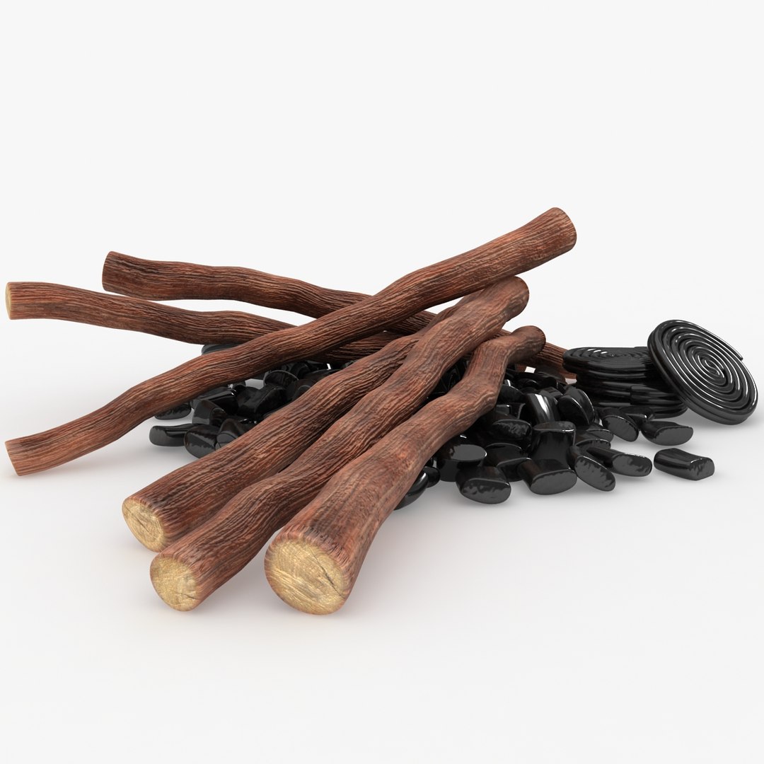 Licorice Candy Roots 3d Model