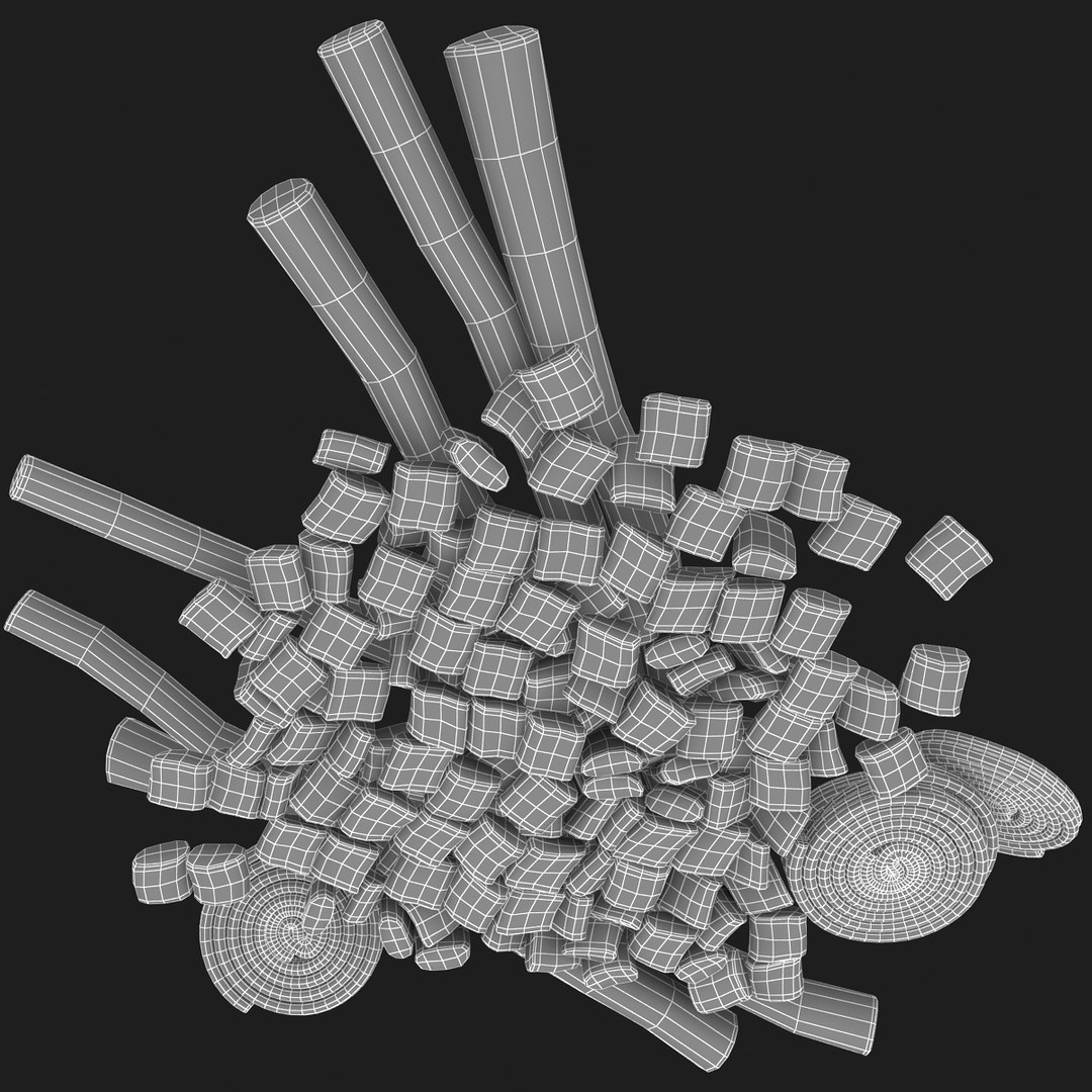 Licorice Candy Roots 3d Model