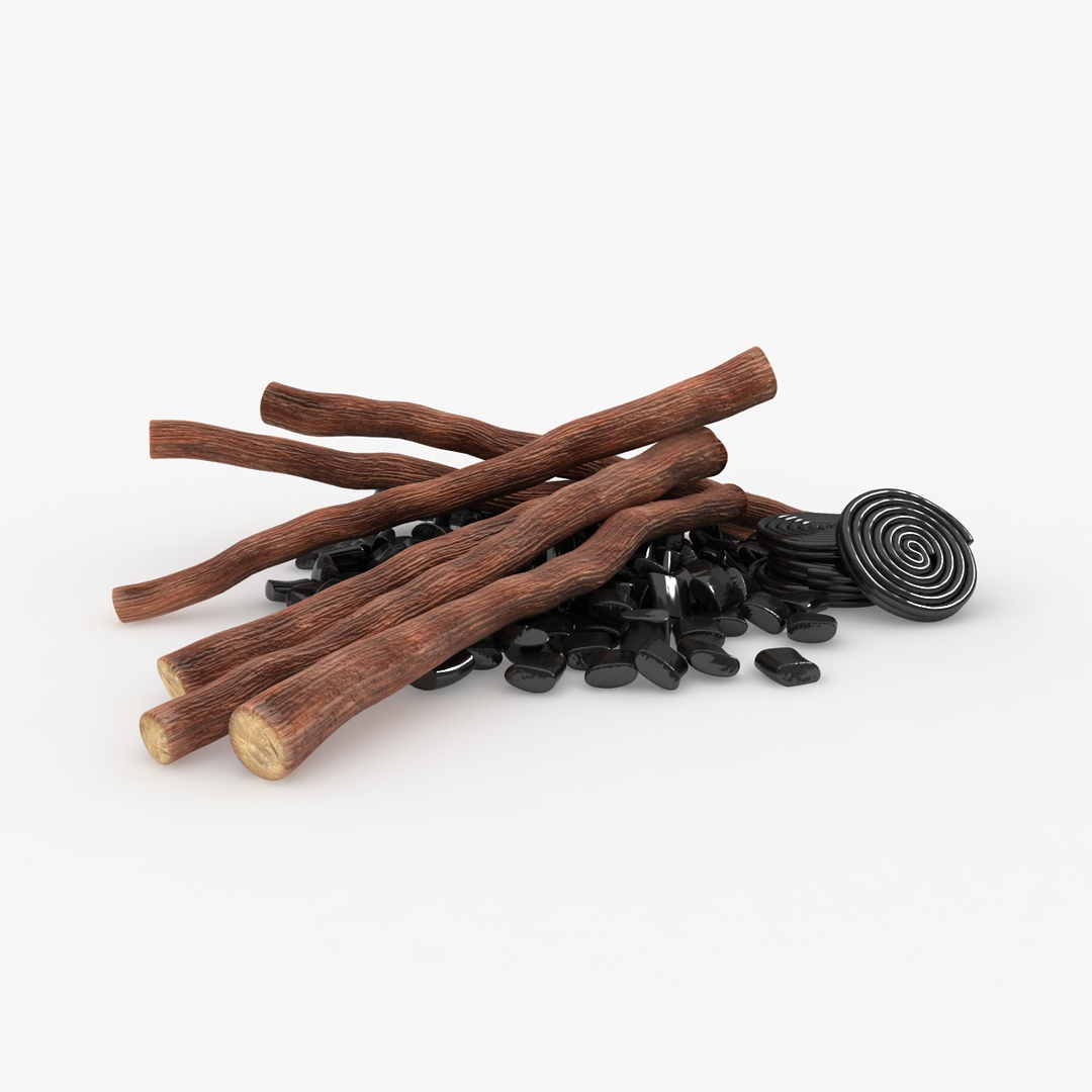 Licorice Candy Roots 3d Model
