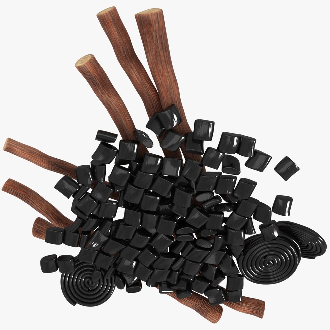 Licorice Candy Roots 3d Model