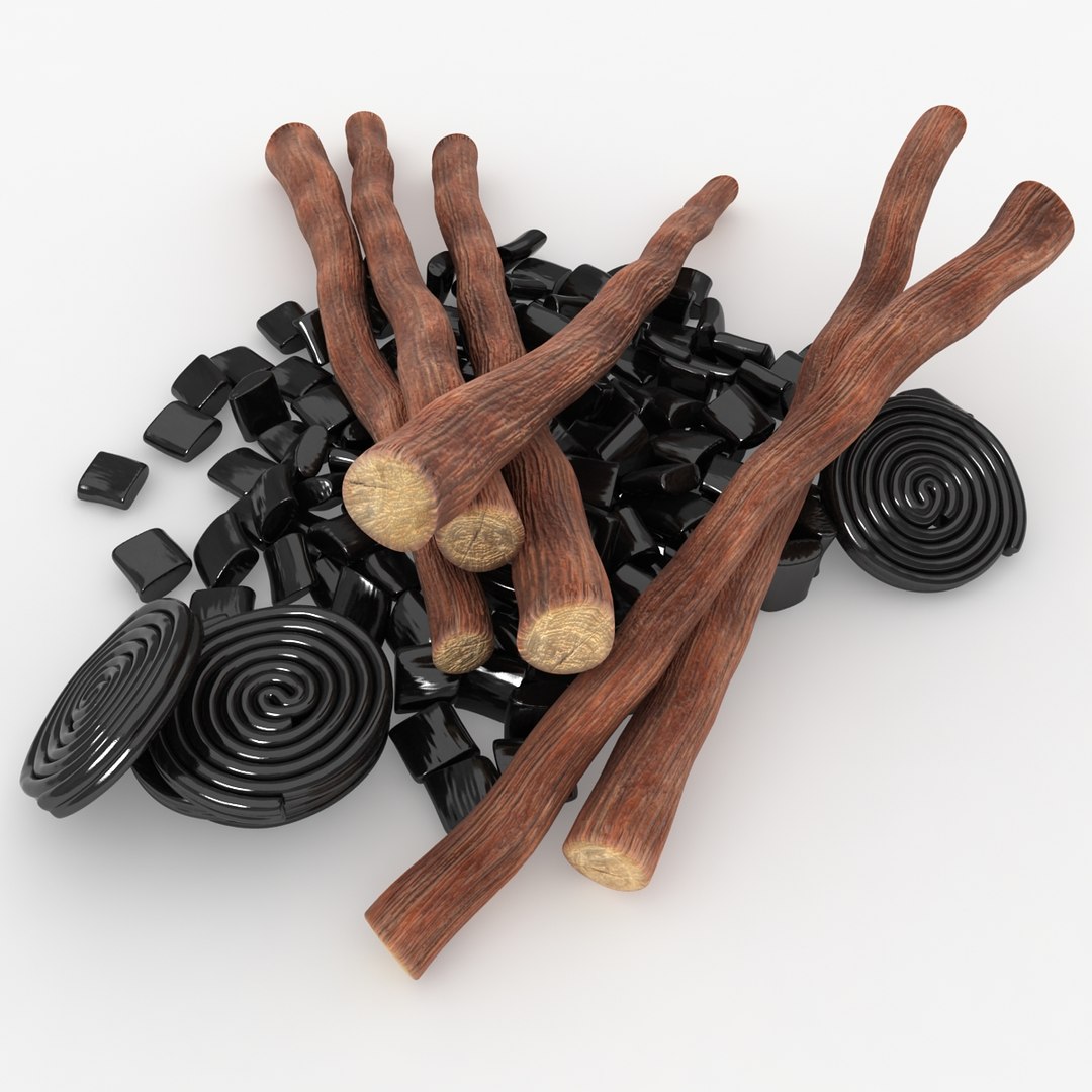 Licorice Candy Roots 3d Model