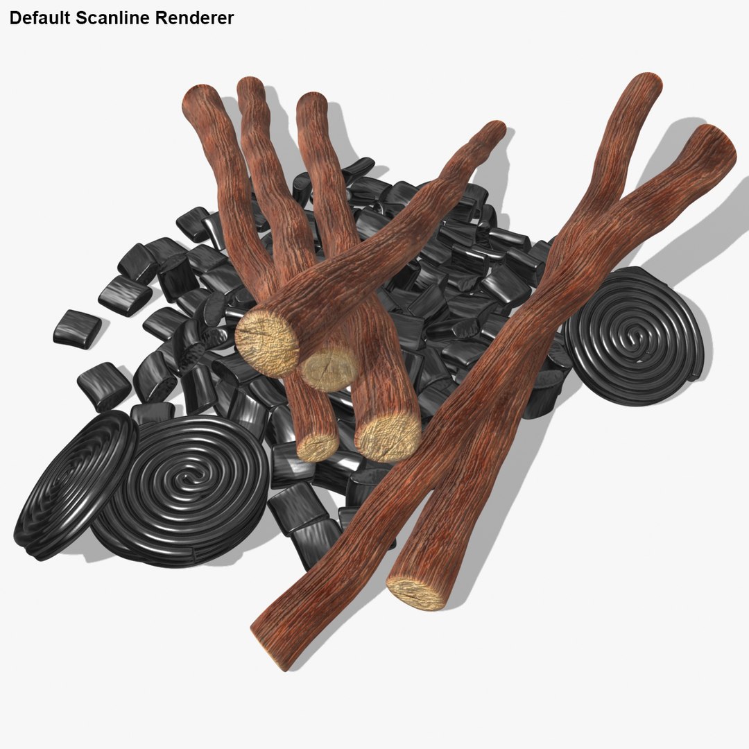 Licorice Candy Roots 3d Model