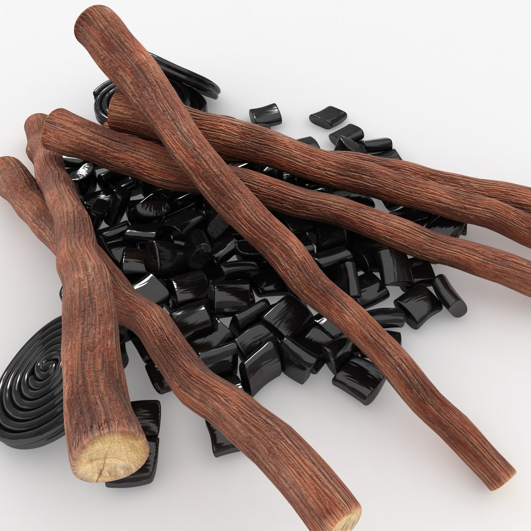 Licorice Candy Roots 3d Model