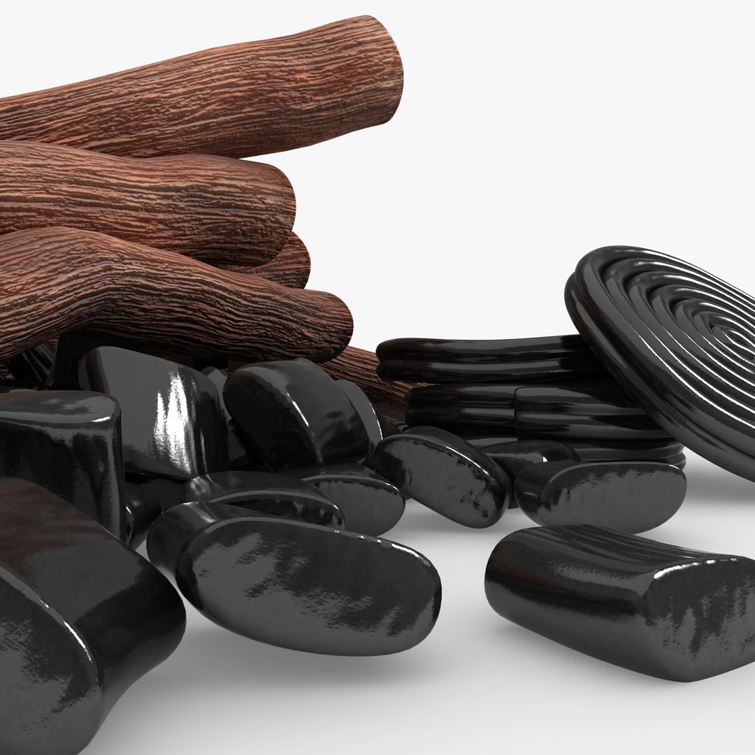 Licorice Candy Roots 3d Model