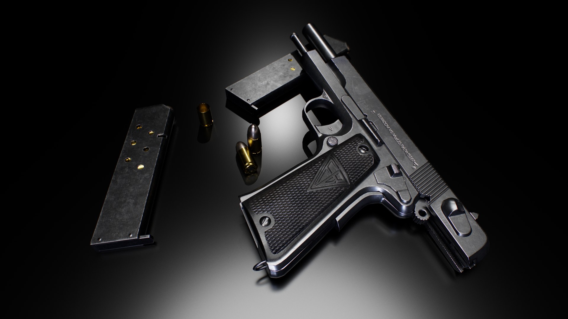 3D RADOM Vis 35 Pistol VR AR - TurboSquid 2147482