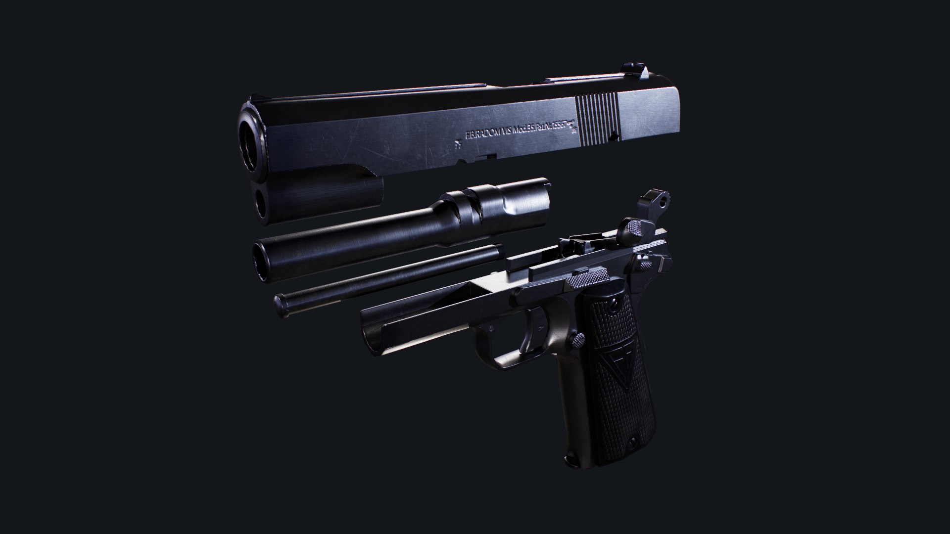 3D RADOM Vis 35 Pistol VR AR - TurboSquid 2147482