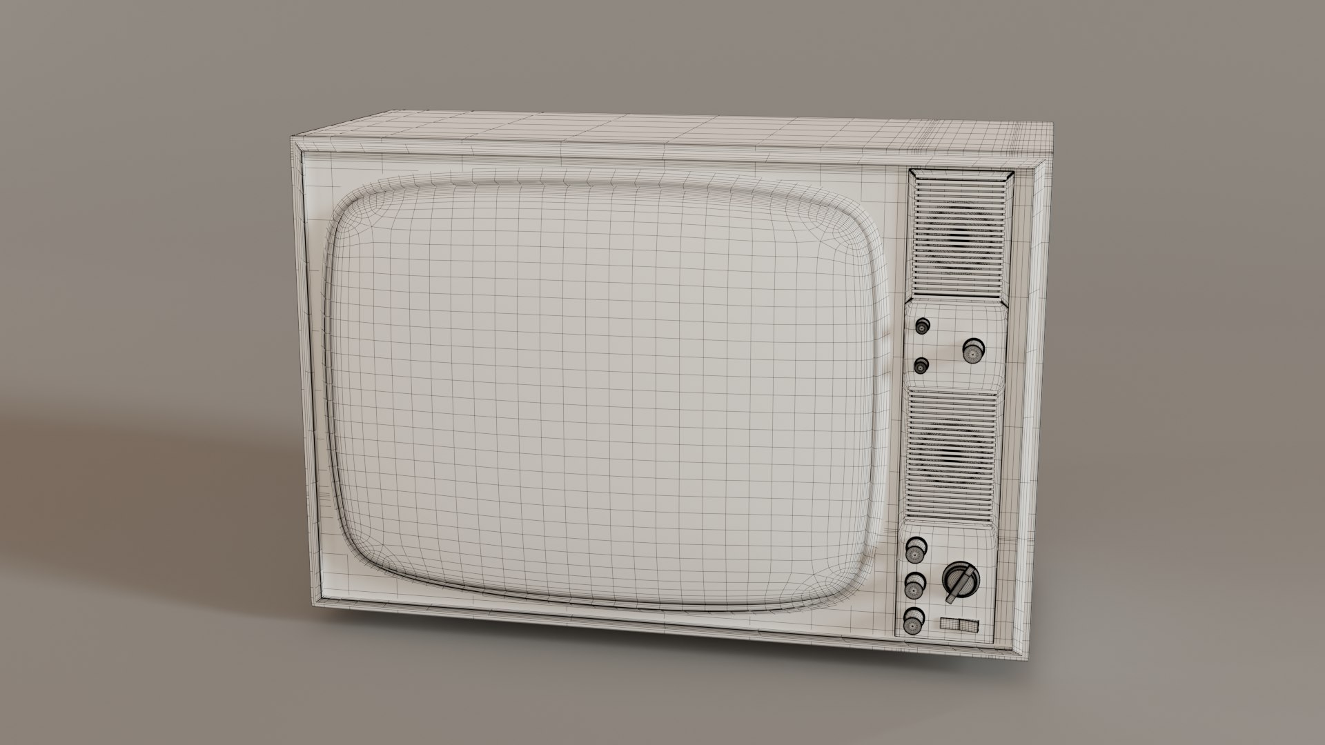 Retro tv model - TurboSquid 1522599