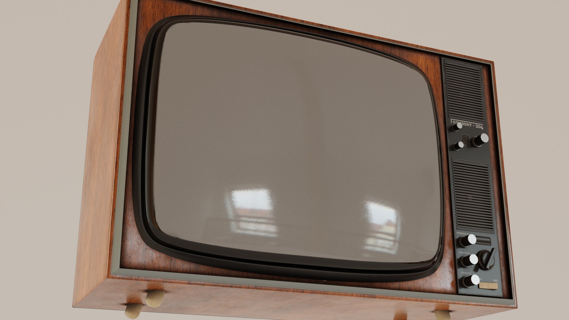 Retro tv model - TurboSquid 1522599