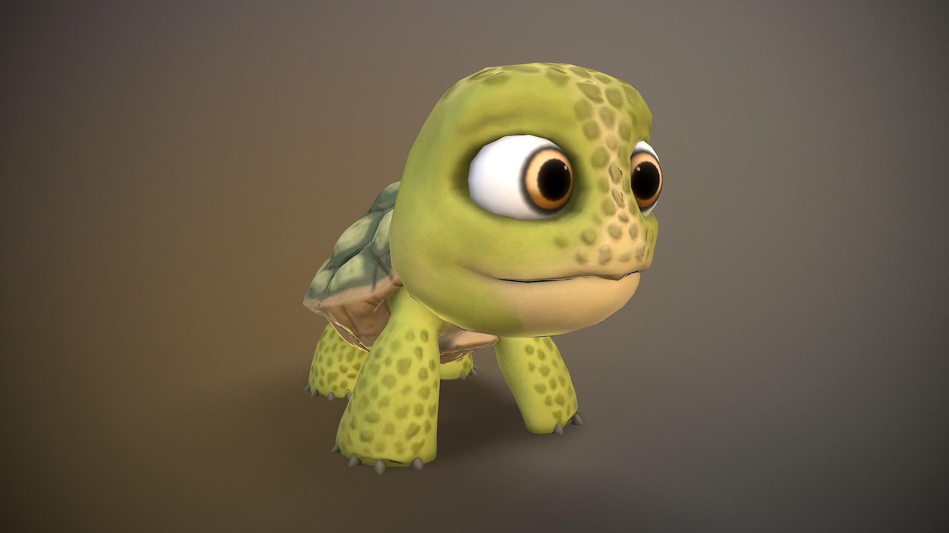 3D cartoon turtle model - TurboSquid 2149984