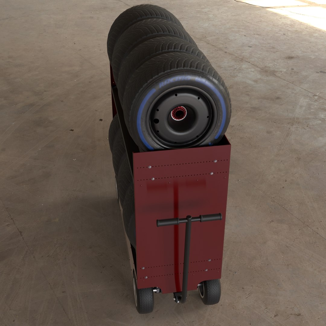 Tire Rack Cart 10 3D - TurboSquid 2301324